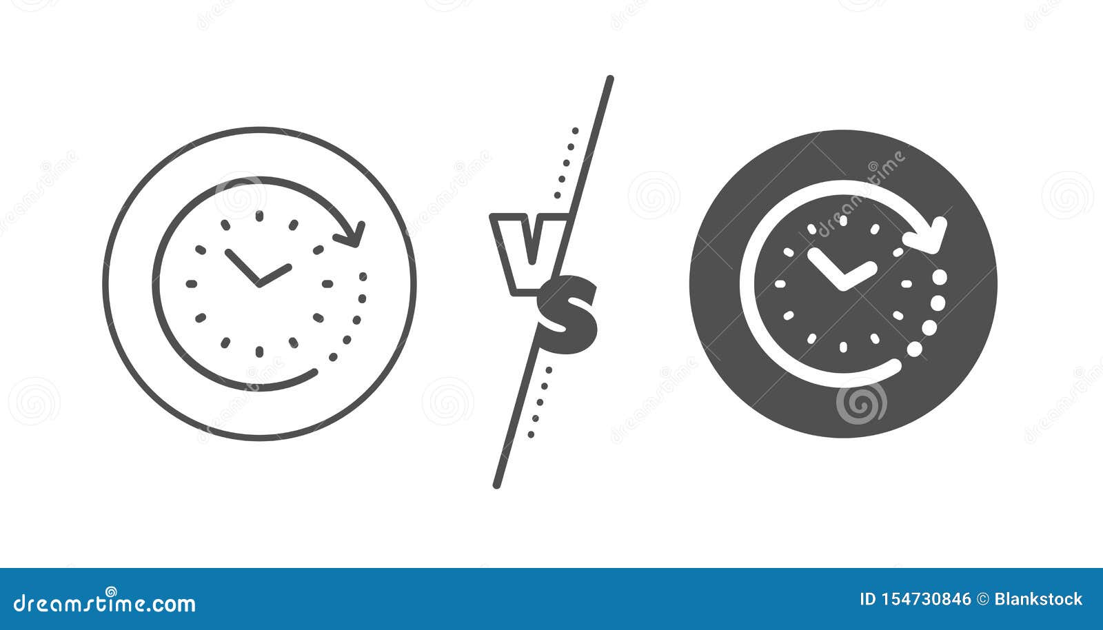 Time Change Line Icon. Clock Sign. Watch. Vector Stock Vector ...