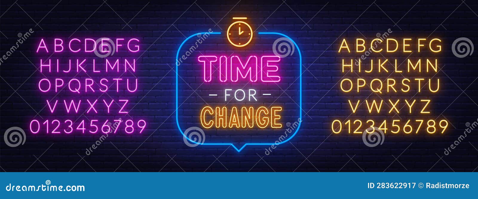 Change Neon Sign Stock Photo | CartoonDealer.com #115968972