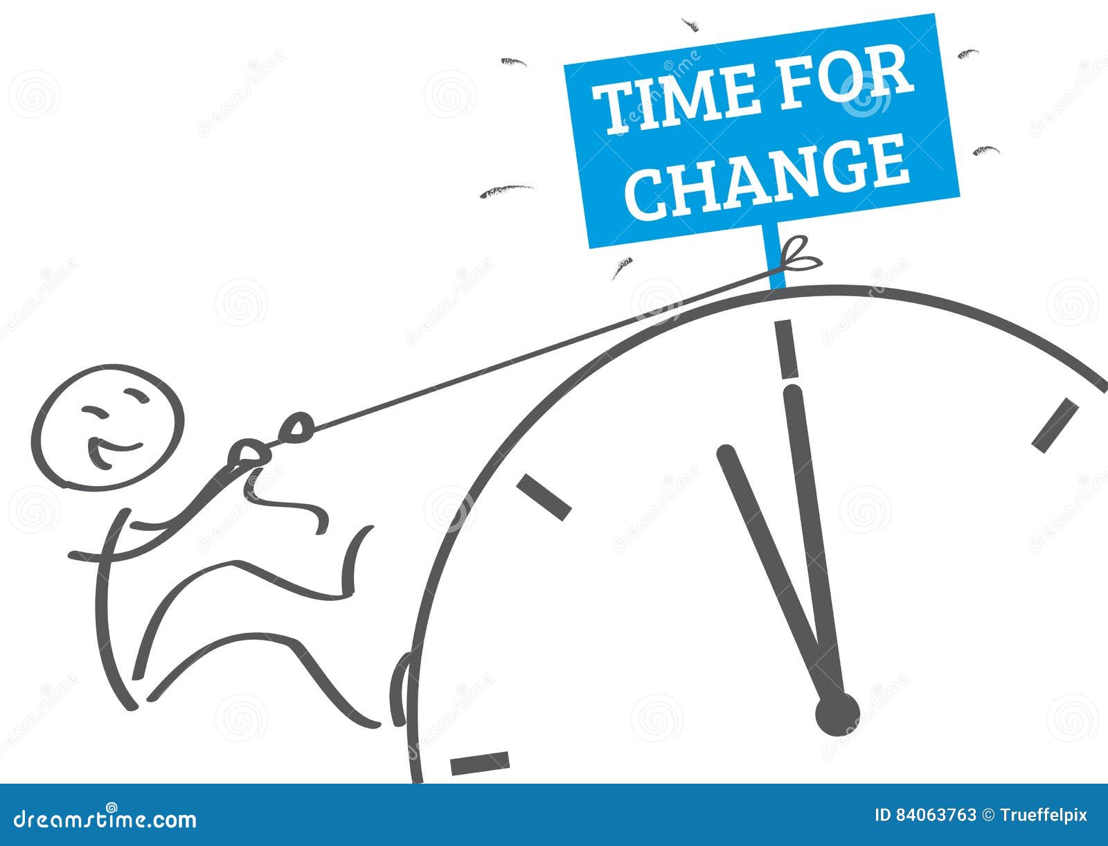 Time for change stock illustration. Illustration of stick - 84063763