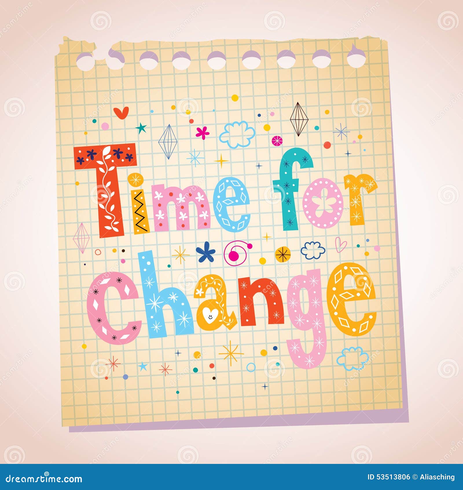 Time for Change Note Pad Paper Illustration Stock Vector - Illustration ...