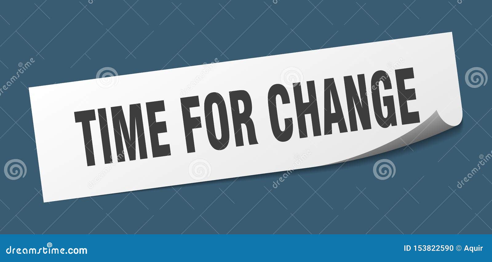 Time for change sticker. stock vector. Illustration of design - 153822590