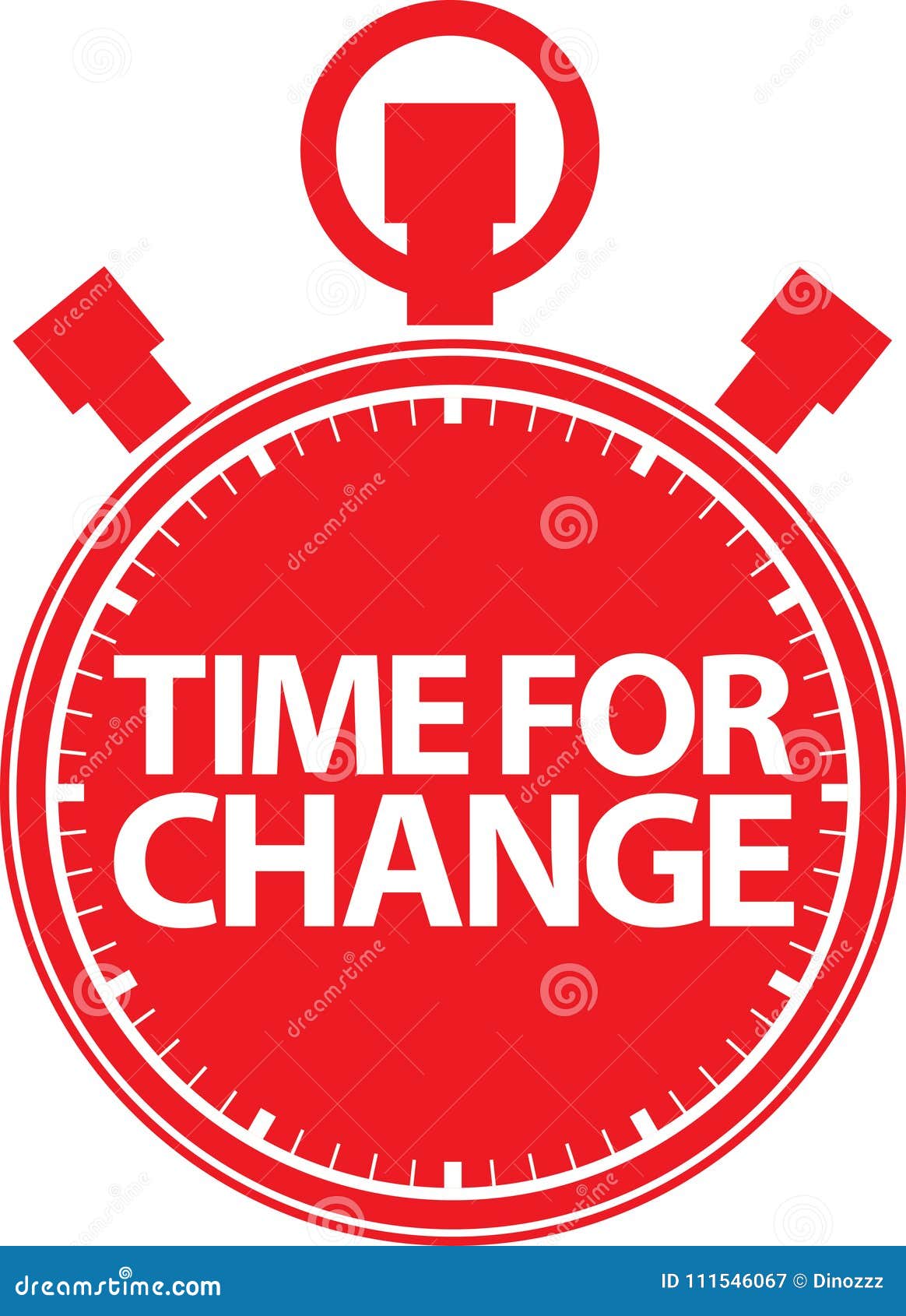 Time for Change Stopwatch Red Icon, Vector Stock Vector - Illustration ...