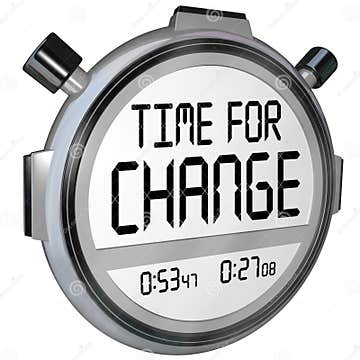 Time for Change Stopwatch Timer Clock Stock Illustration - Illustration ...