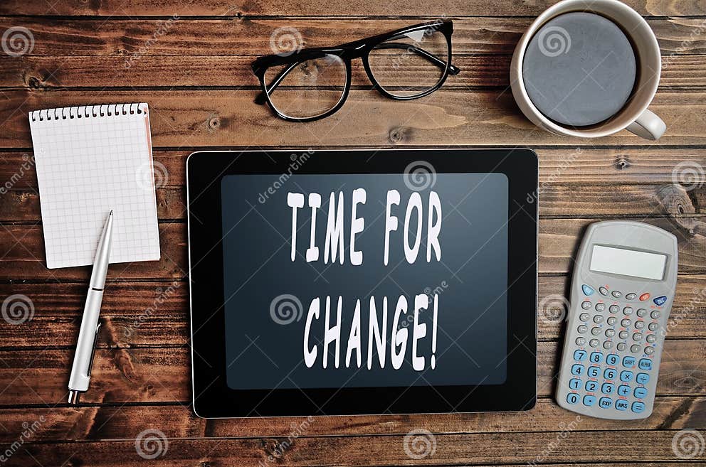 Time for change ! stock image. Image of information, enhance - 65152495