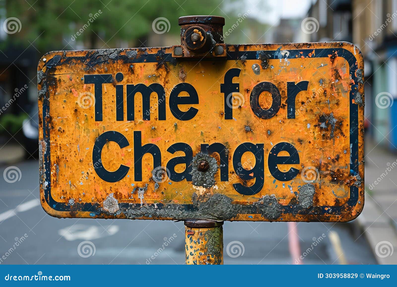 Time for Change Written on the Traffic Sign Stock Illustration ...