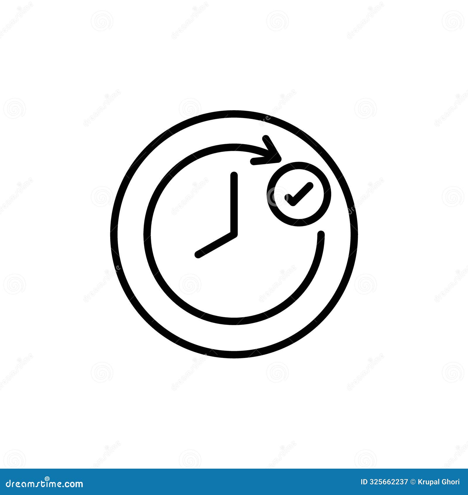 Time Check Icon for Accurate Timekeeping Stock Illustration ...
