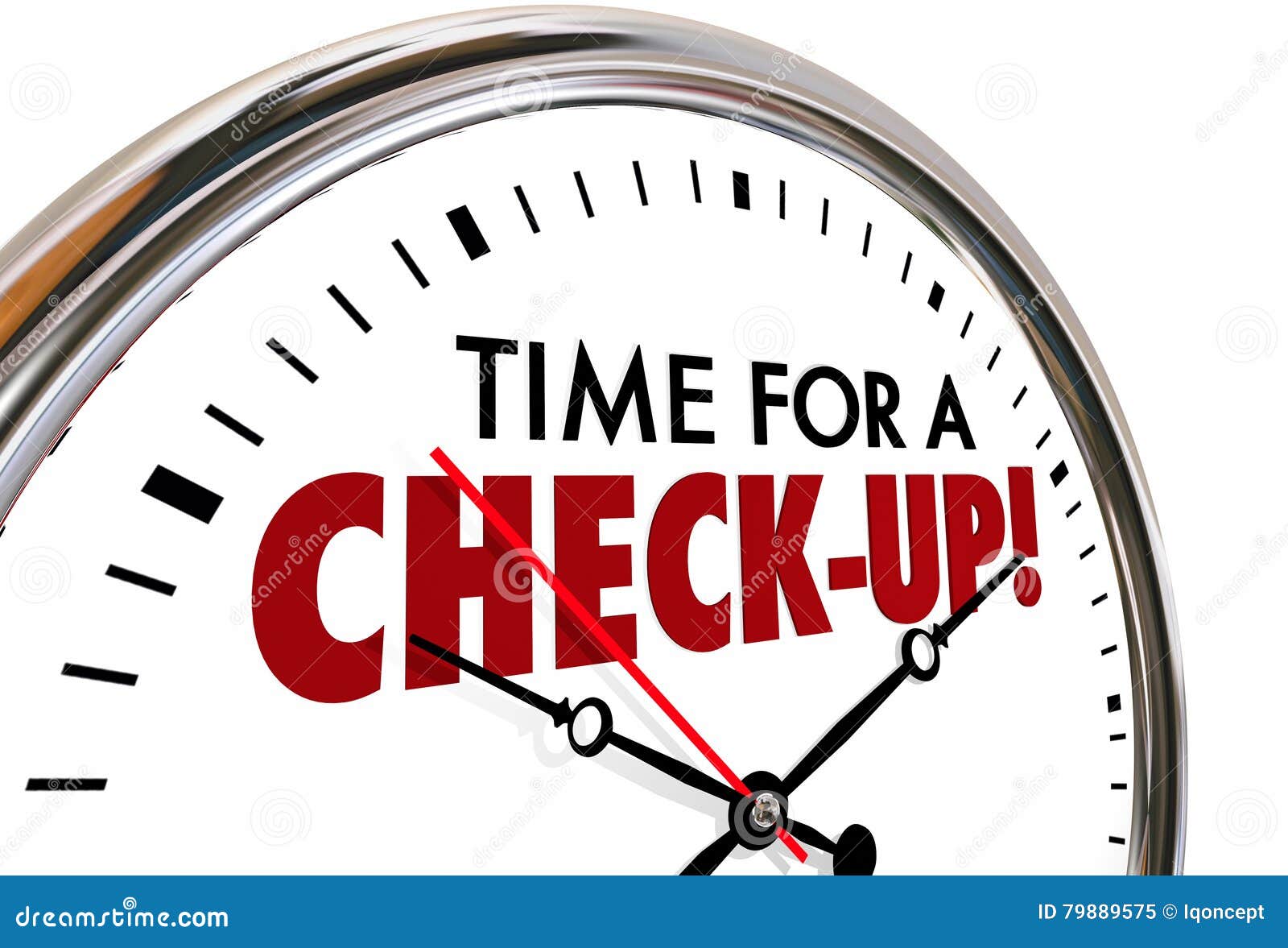 Time for a Check-Up Exam Evaluation Clock Stock Illustration ...