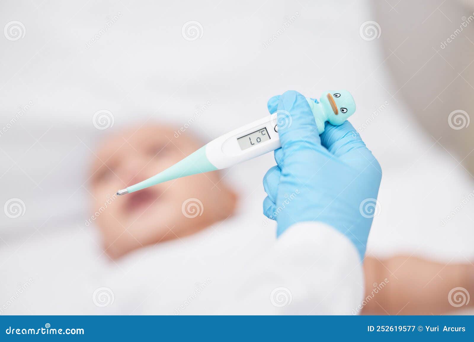Time for a Checkup. a Unrecognizable Doctor Taking a Babys Temperature ...