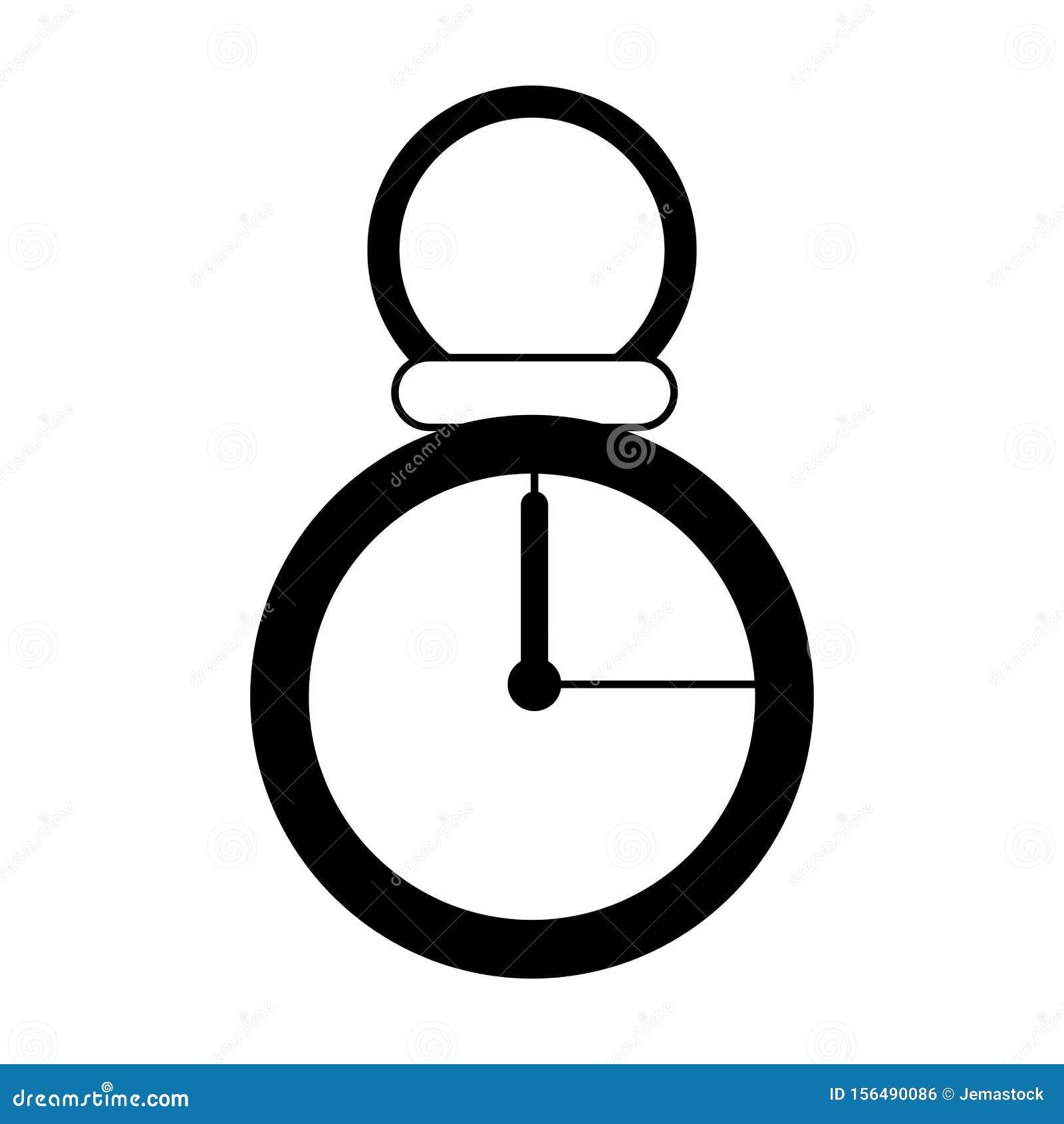 Time chronometer cartoon stock vector. Illustration of round - 156490086