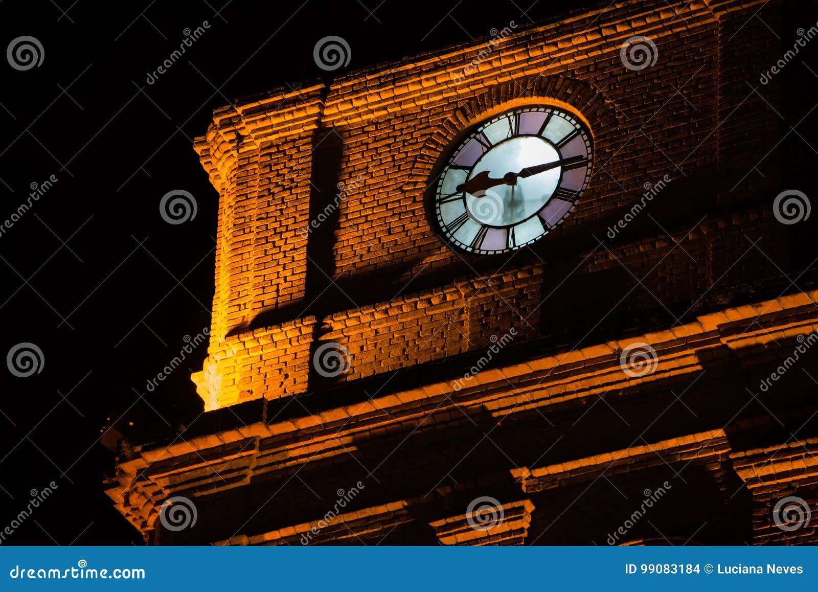 Time stock photo. Image of clock, tower, time, night - 99083184