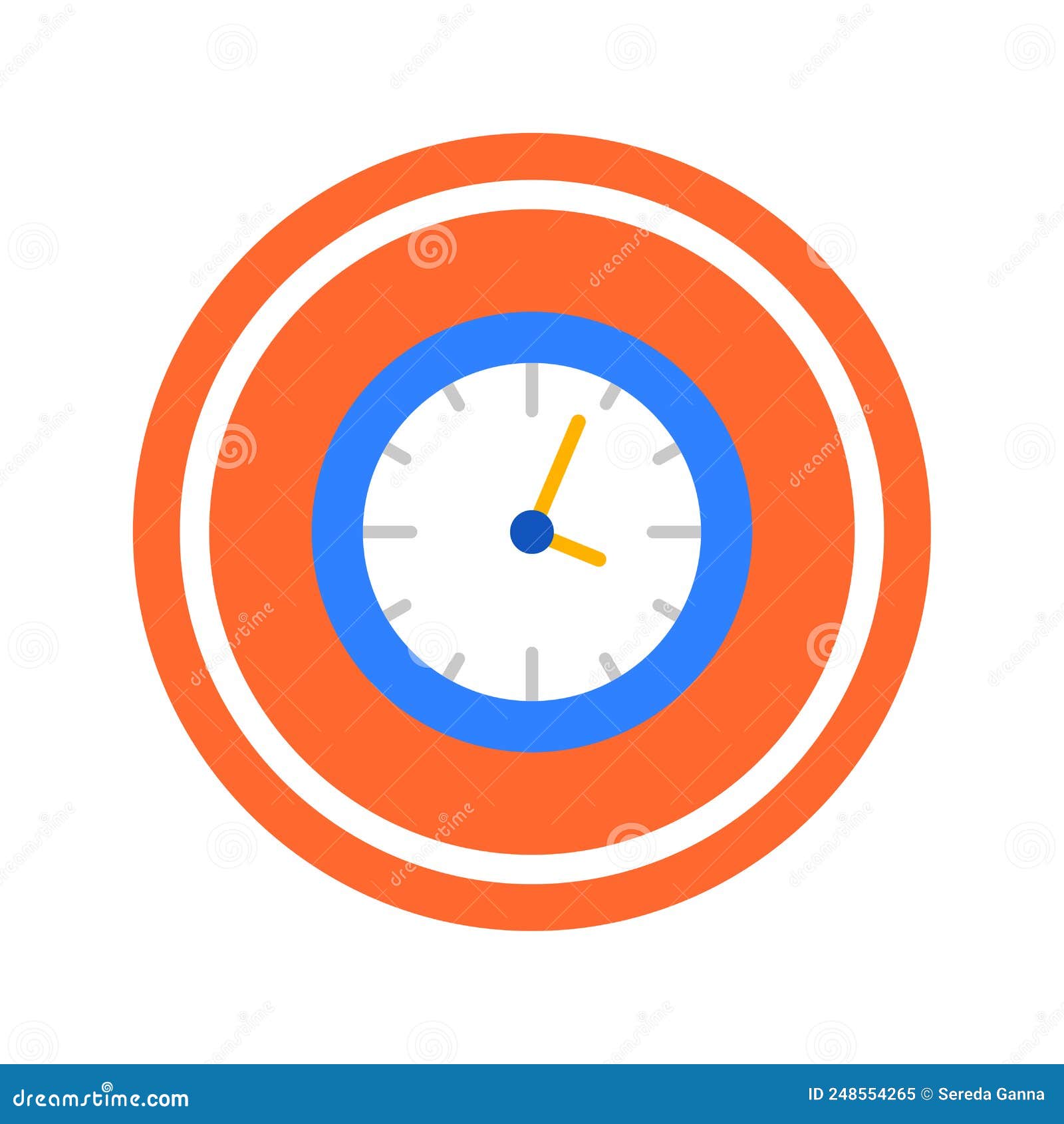 Time Circle Icon stock vector. Illustration of wait - 248554265