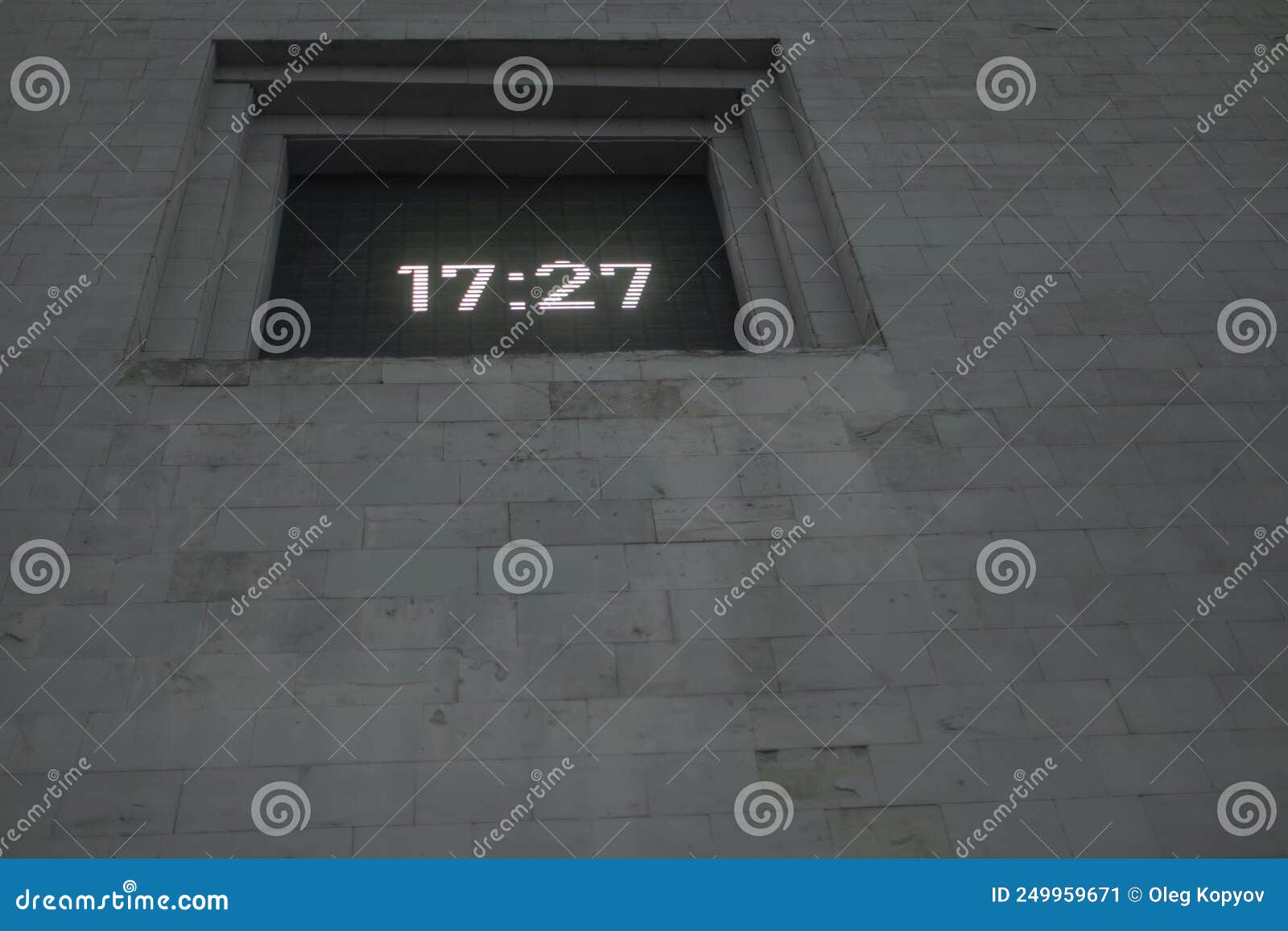 Time on Clock Board. Clock in Wall. Time from Electronic Digits Stock ...