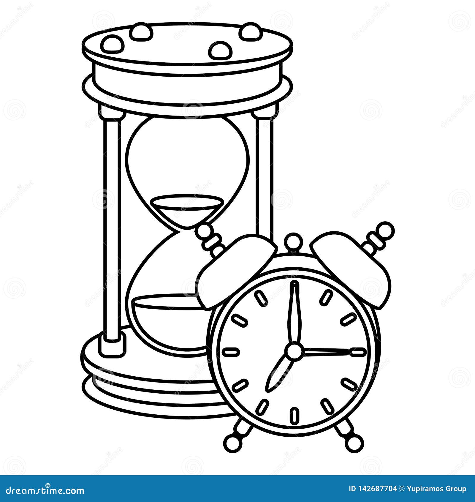 Time clock cartoon stock vector. Illustration of dial - 142687704