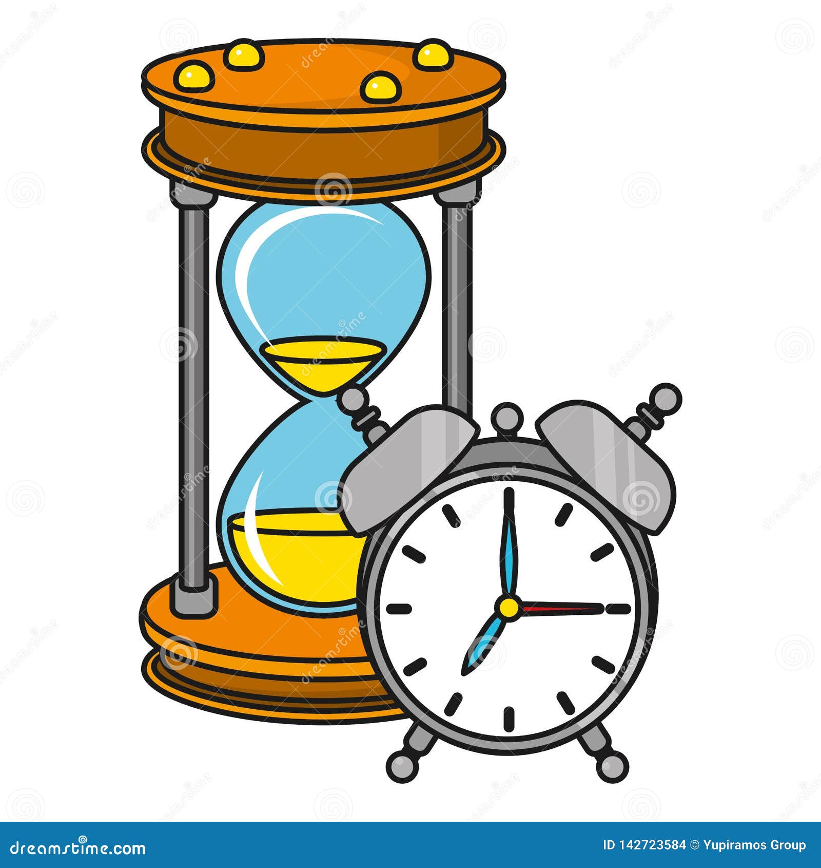 Time clock cartoon stock vector. Illustration of graphic - 142723584