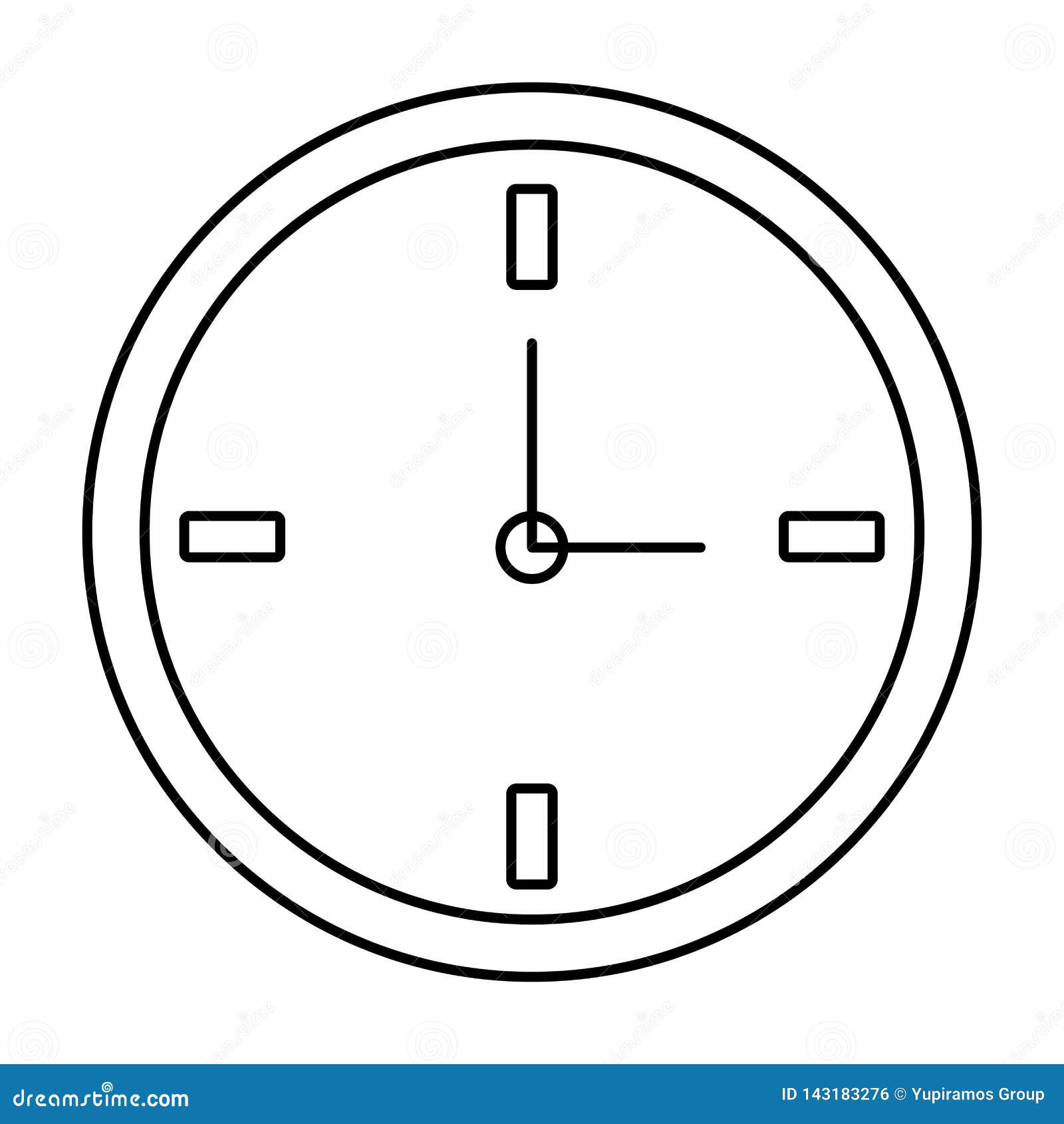 Time clock cartoon stock vector. Illustration of circle - 143183276
