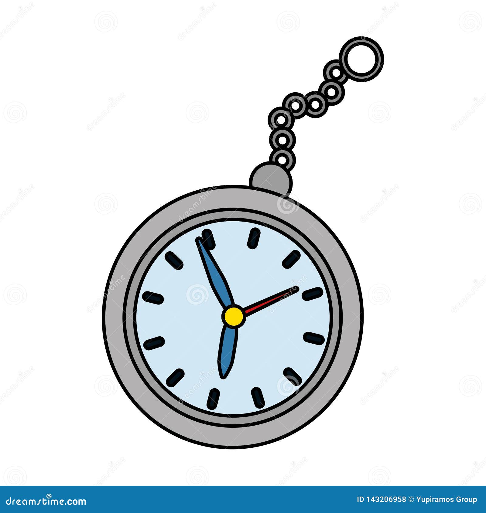 Time clock cartoon stock vector. Illustration of modern - 143206958