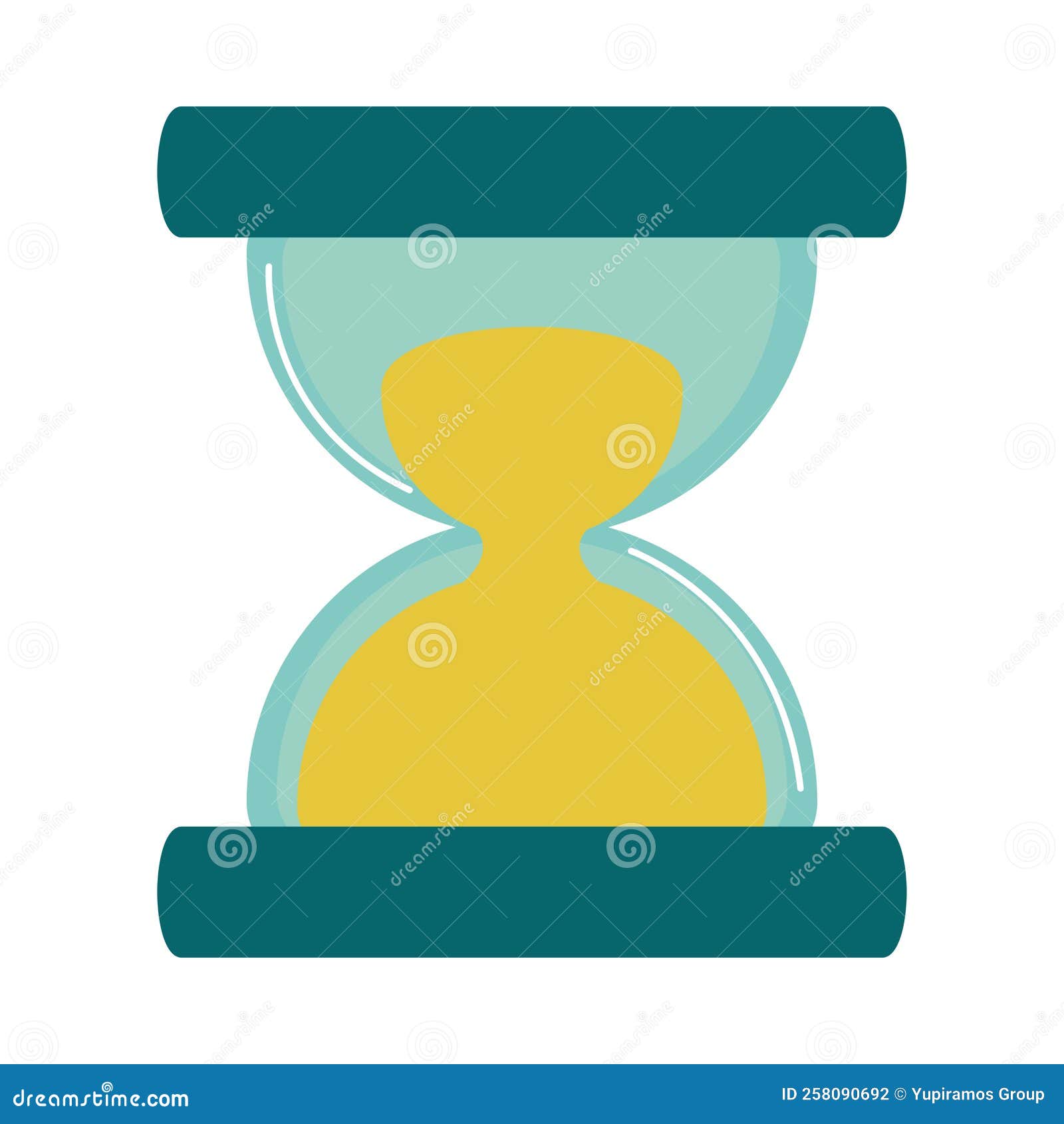 Time clock hourglass stock vector. Illustration of watch - 258090692