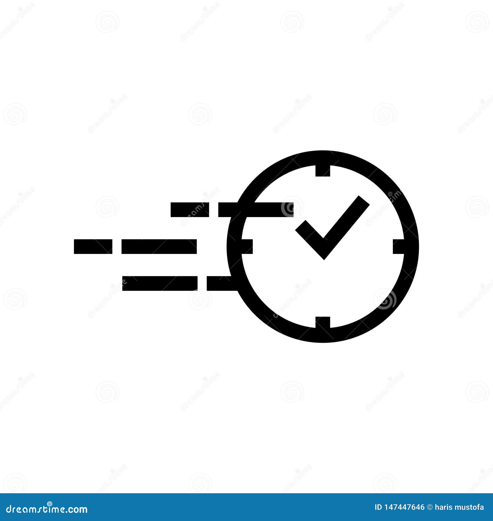 Time Clock Icon Design Template Vector Stock Vector - Illustration of ...