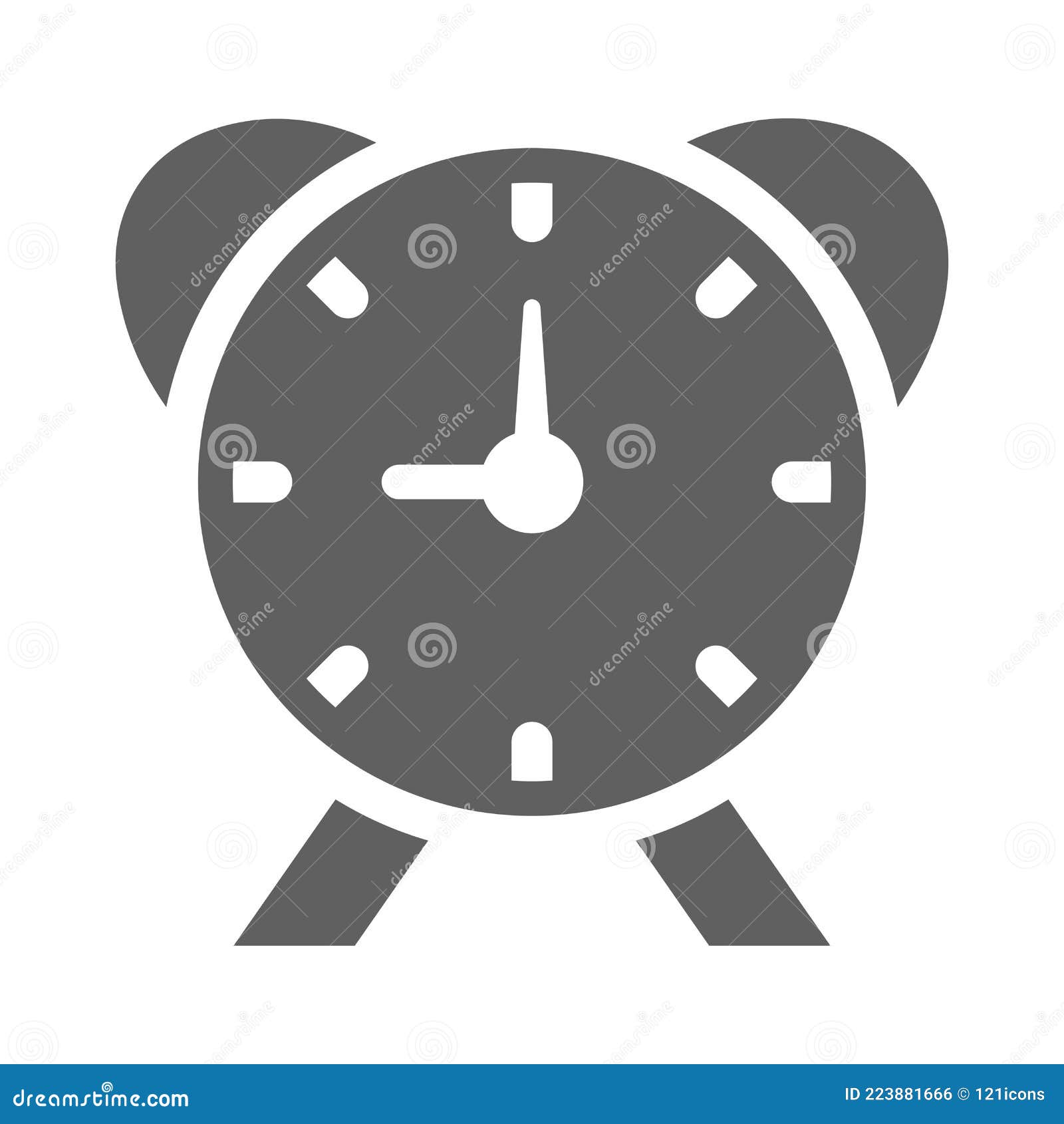 Time, Clock Icon. Gray Vector Graphics Stock Vector - Illustration of ...