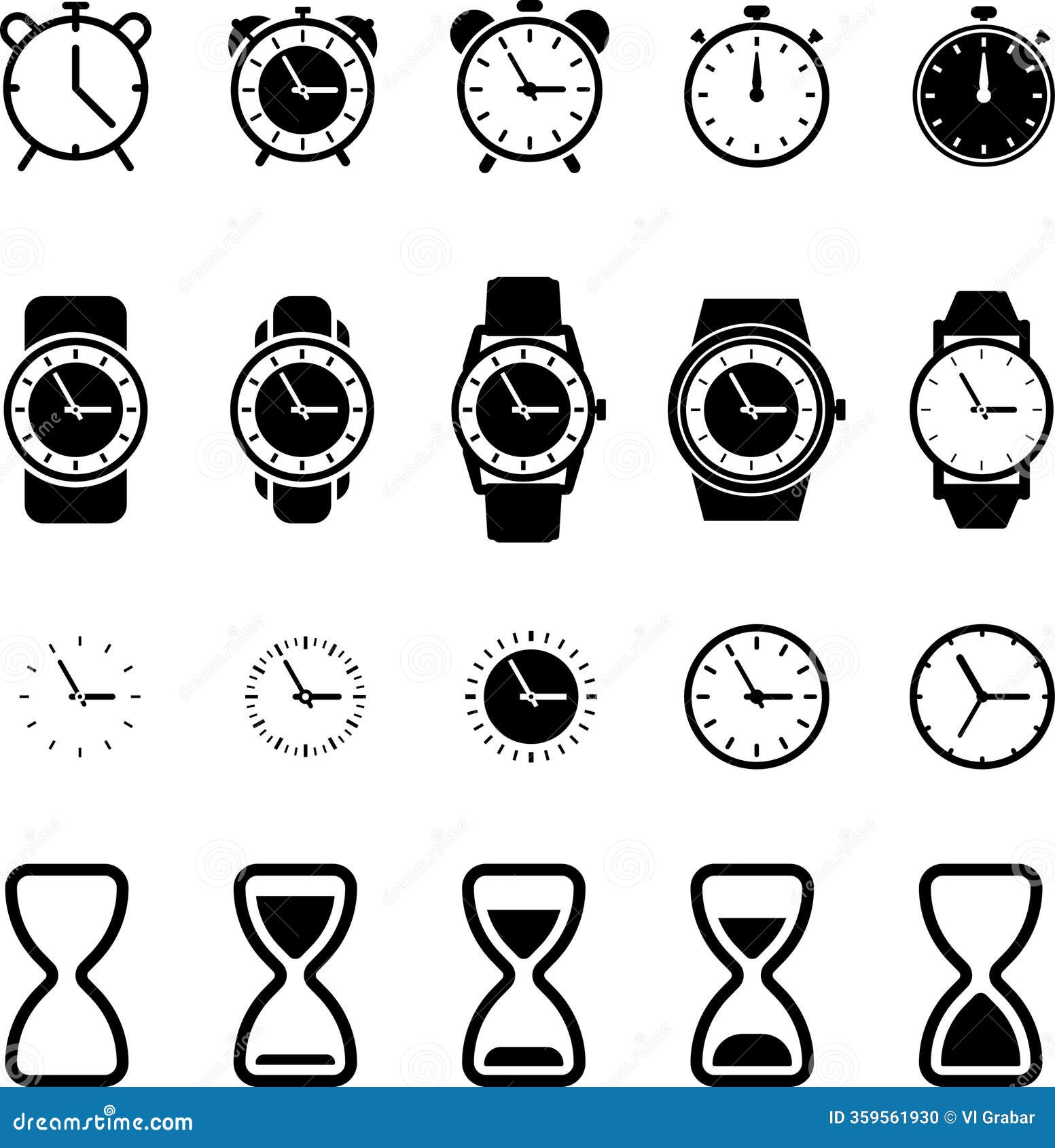 Mechanical Clock Icon. Time Symbol. Clock Time Sign Icon Mechanical ...