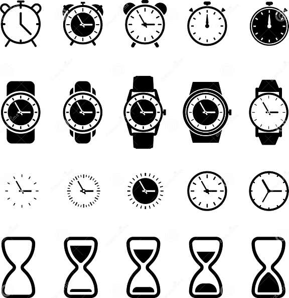 Mechanical Clock Icon. Time Symbol. Clock Time Sign Icon Mechanical ...