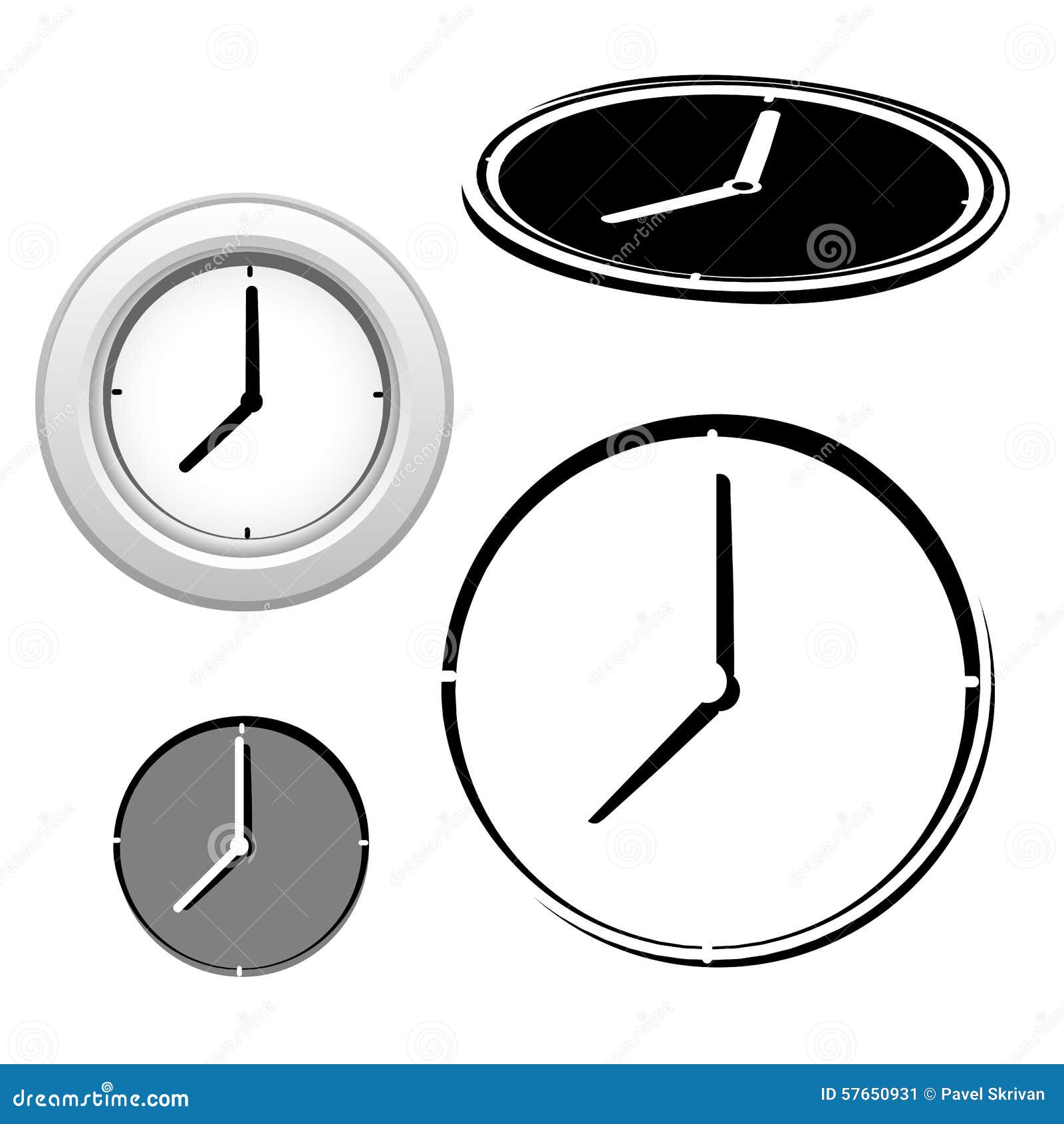 Time clock icons set stock illustration. Illustration of fast - 57650931