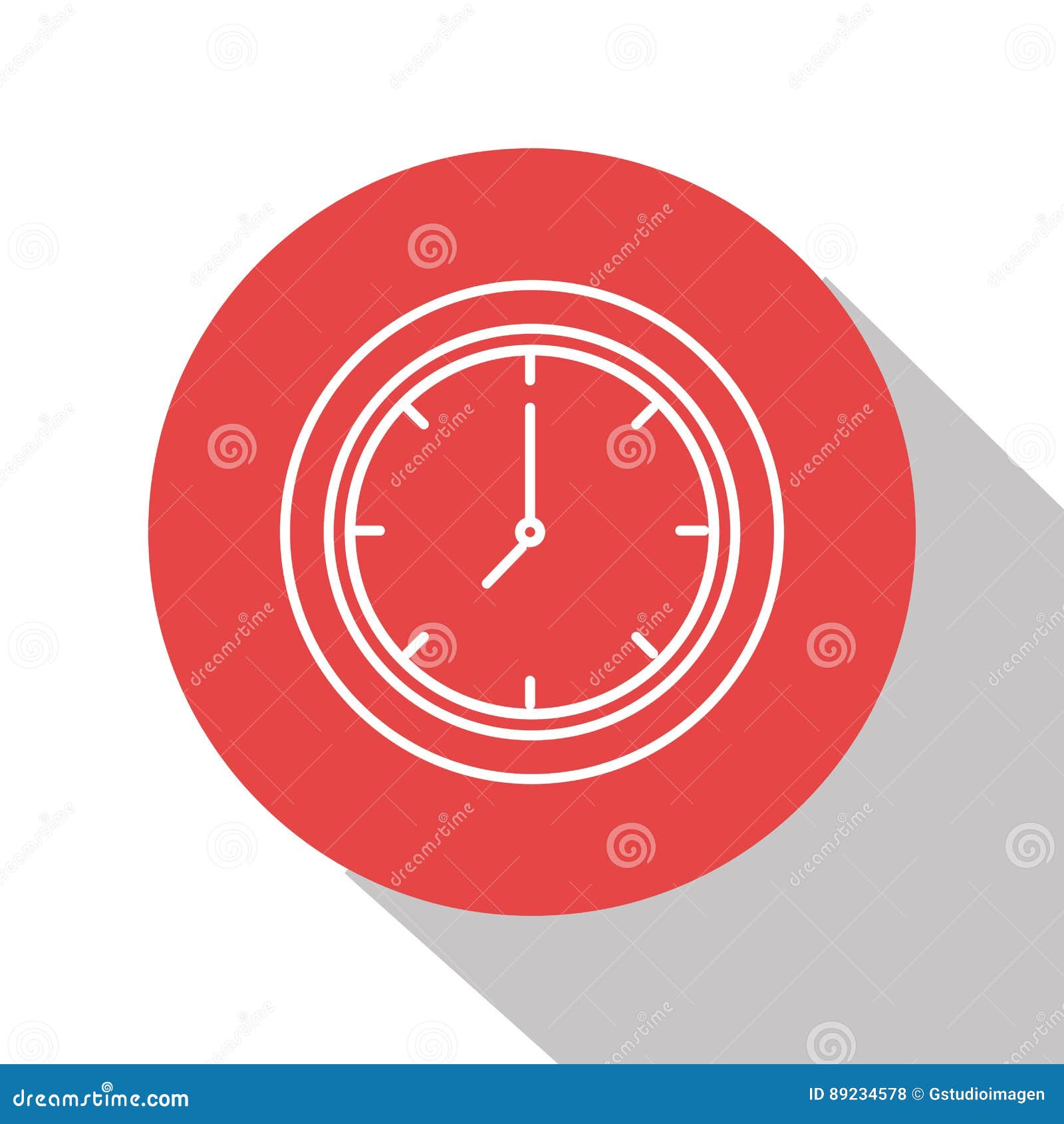 Time clock isolated icon stock illustration. Illustration of design ...