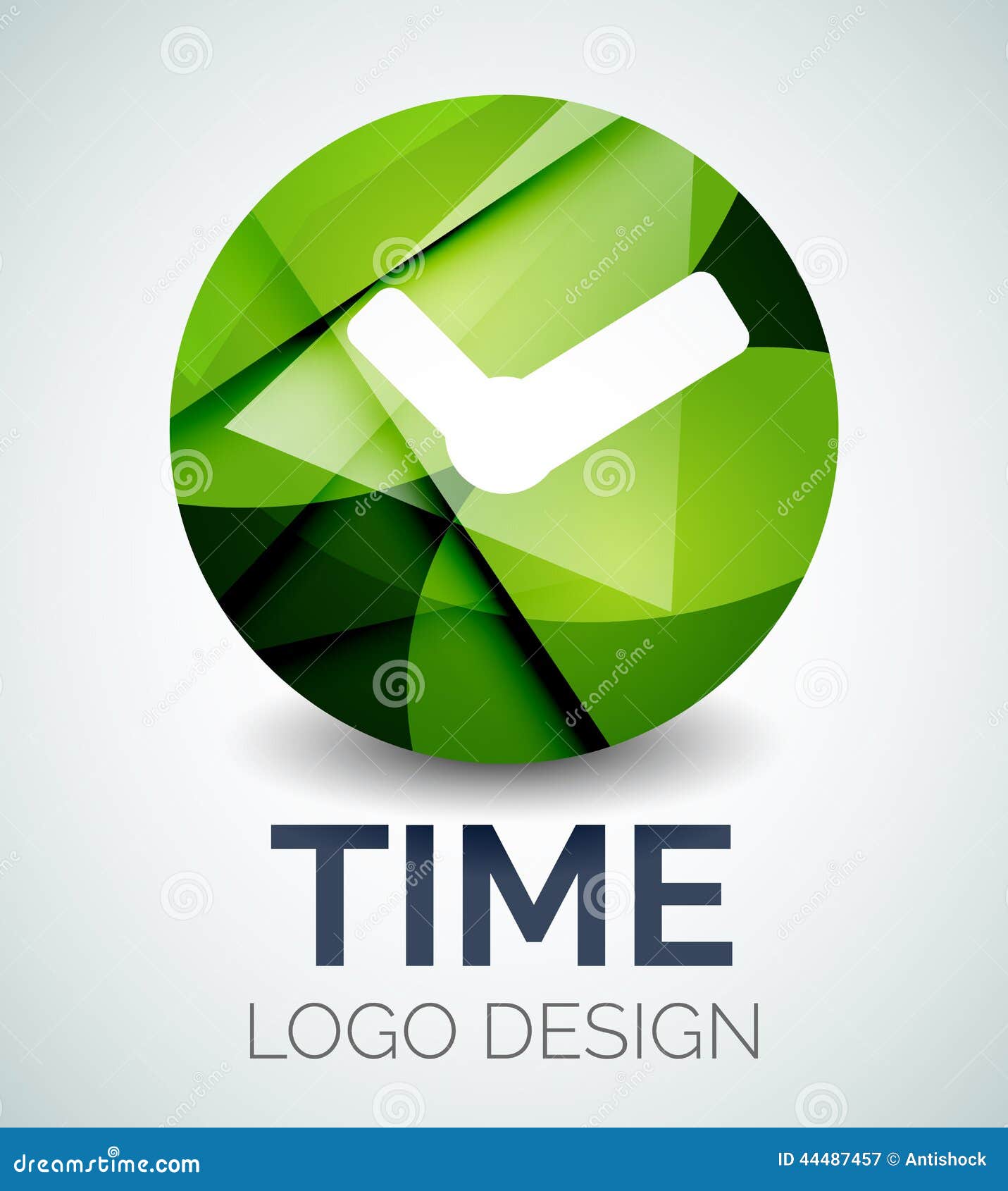 Time, Clock Logo Design Made of Color Pieces Stock Vector ...