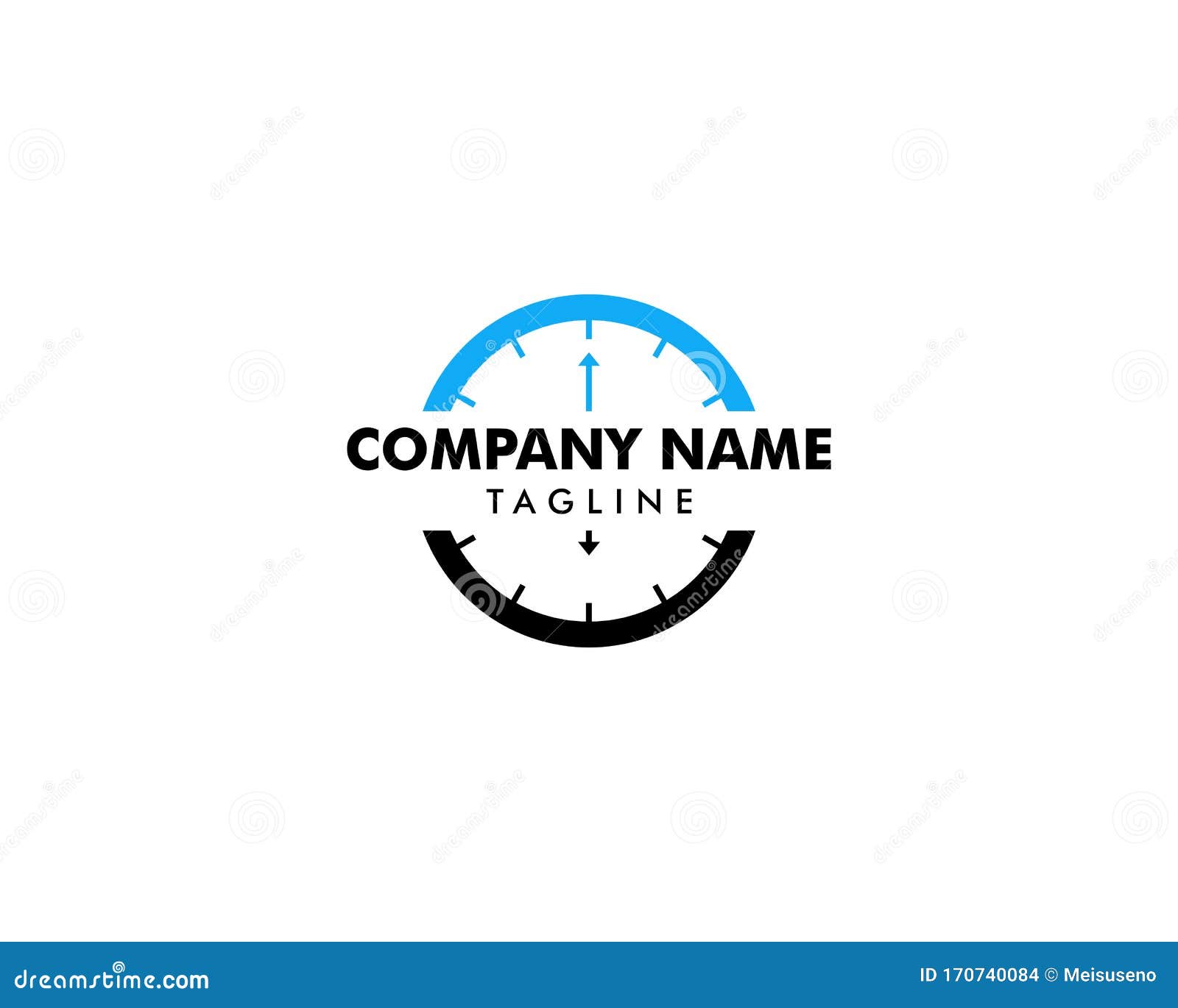 Time Clock Logo Design Template Stock Vector - Illustration of hour ...