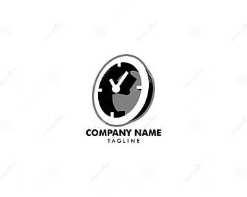 Time Clock Logo Design Template Stock Vector - Illustration of abstract ...