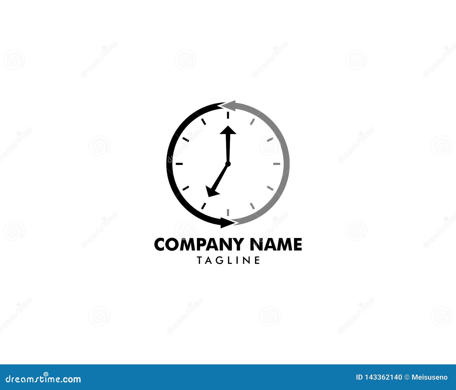 Time Clock Logo Design Template Stock Vector - Illustration of abstract ...