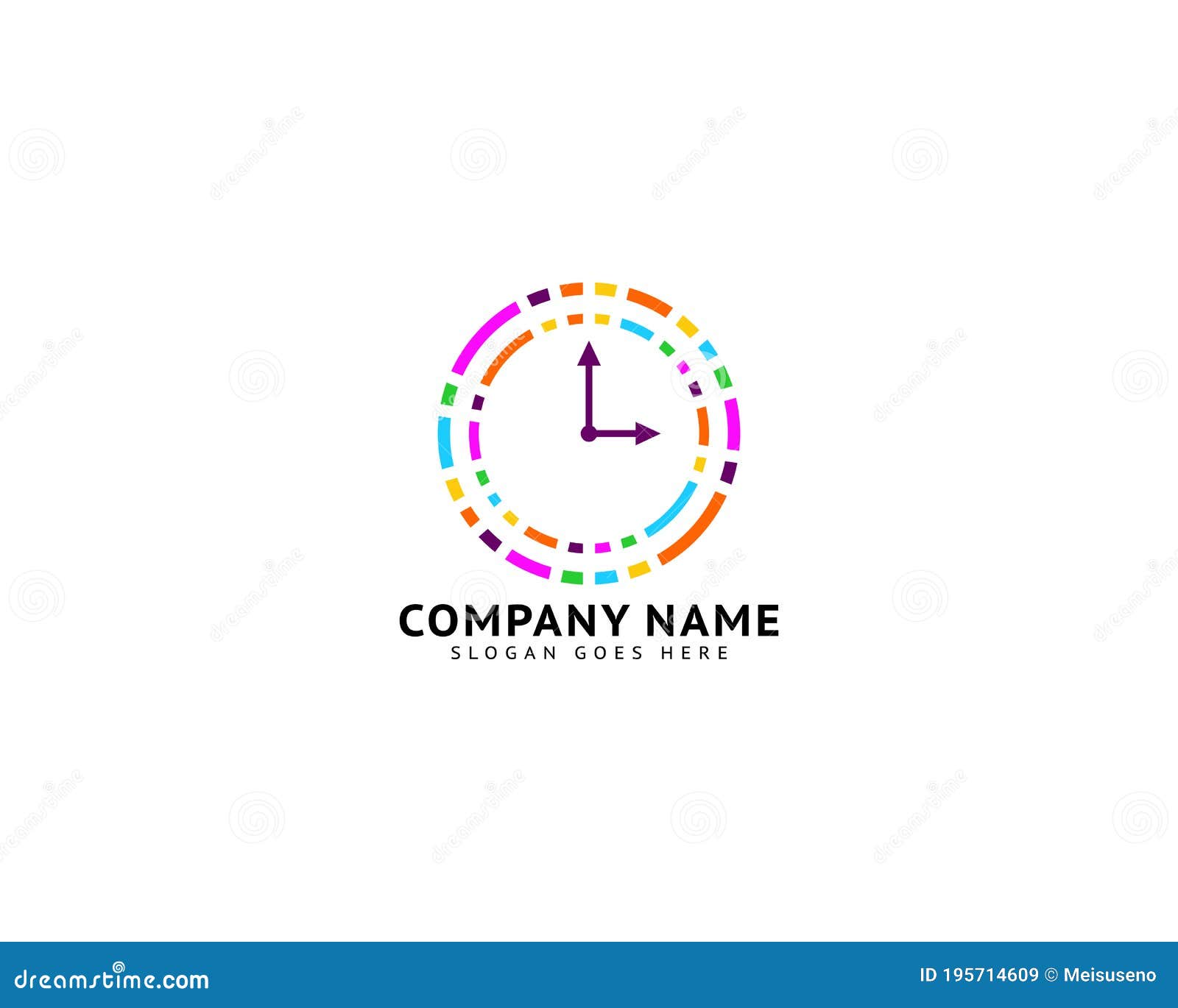 Time Clock Logo Design Template Stock Vector - Illustration of isolated ...