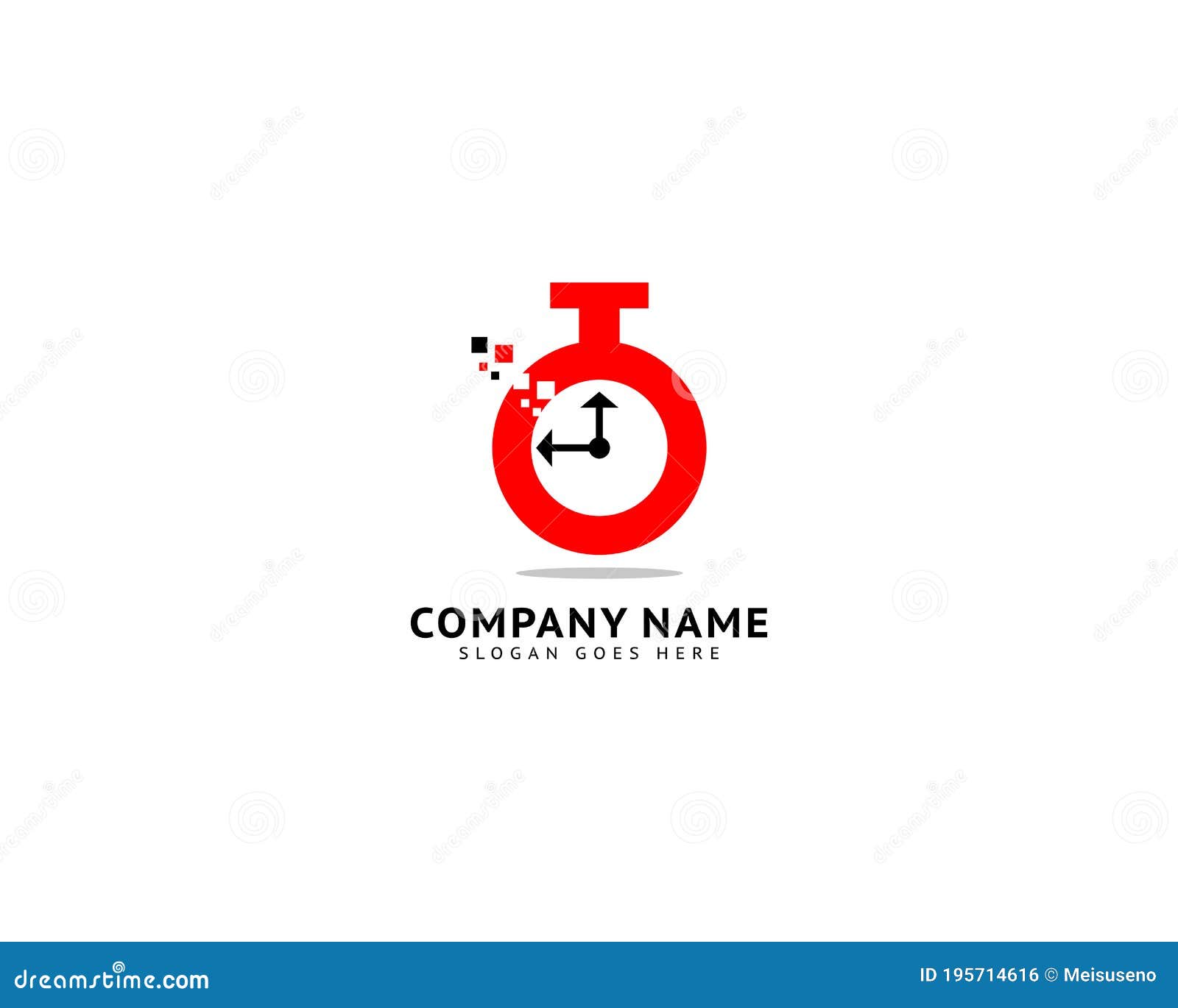 Time Clock Logo Design Template Stock Vector - Illustration of element ...