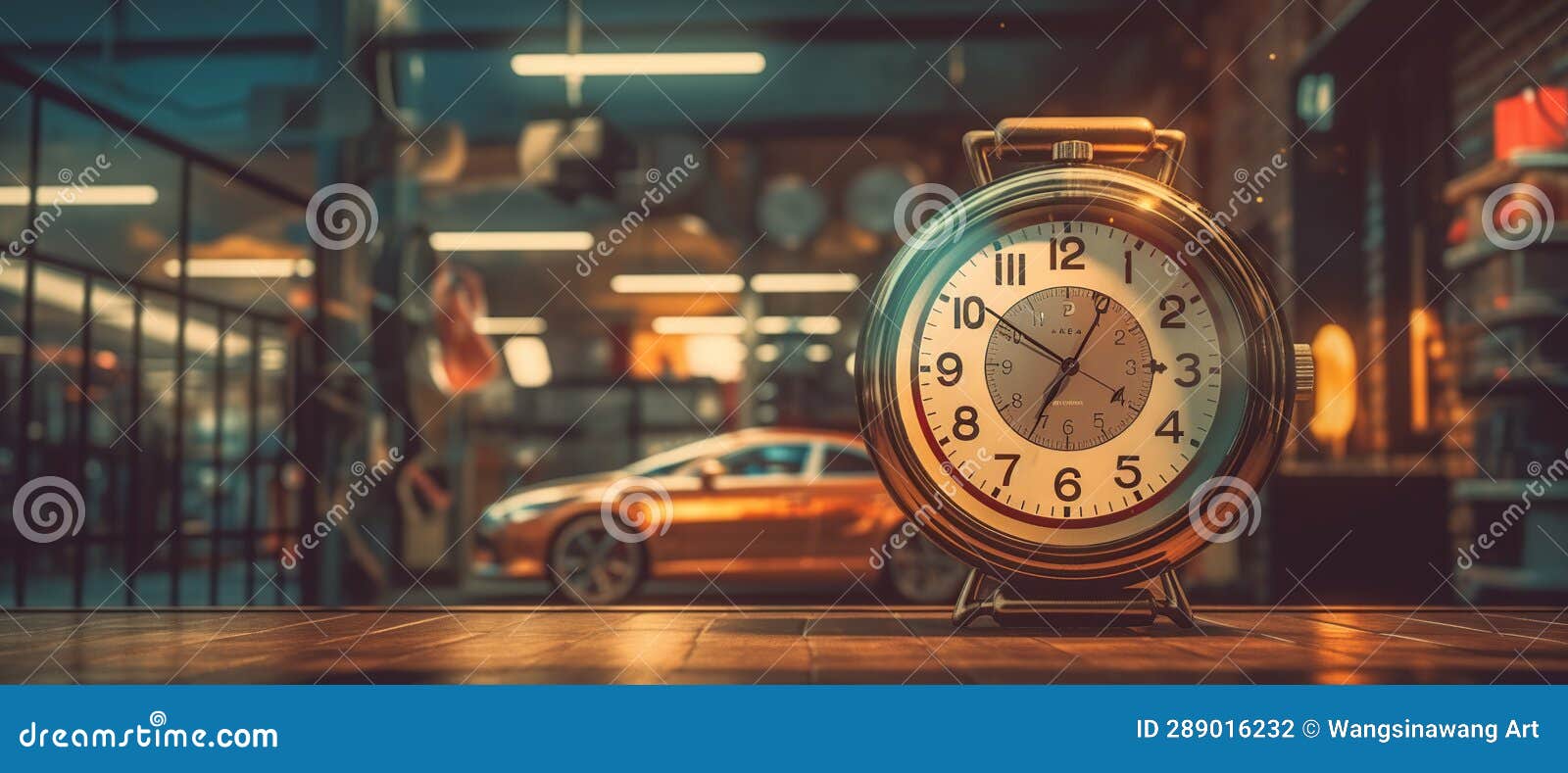 Time Clock Placed in Garage Stock Photo - Image of mechanic, morning ...