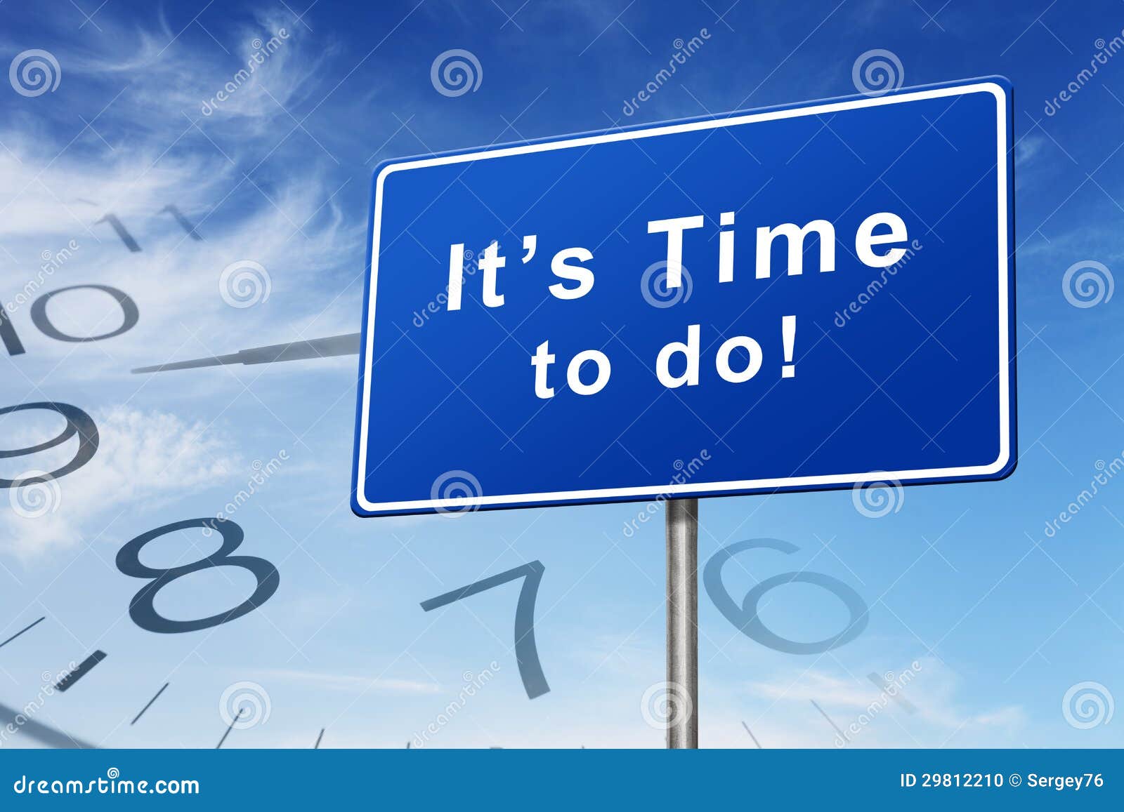 Time and Clock Road Sign Concept Stock Photo - Image of concepts, white ...