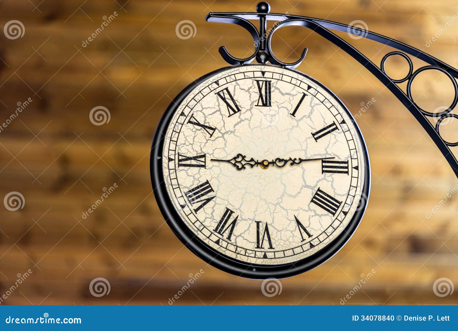 Time Clock Roman Numerals stock photo. Image of deadline - 34078840