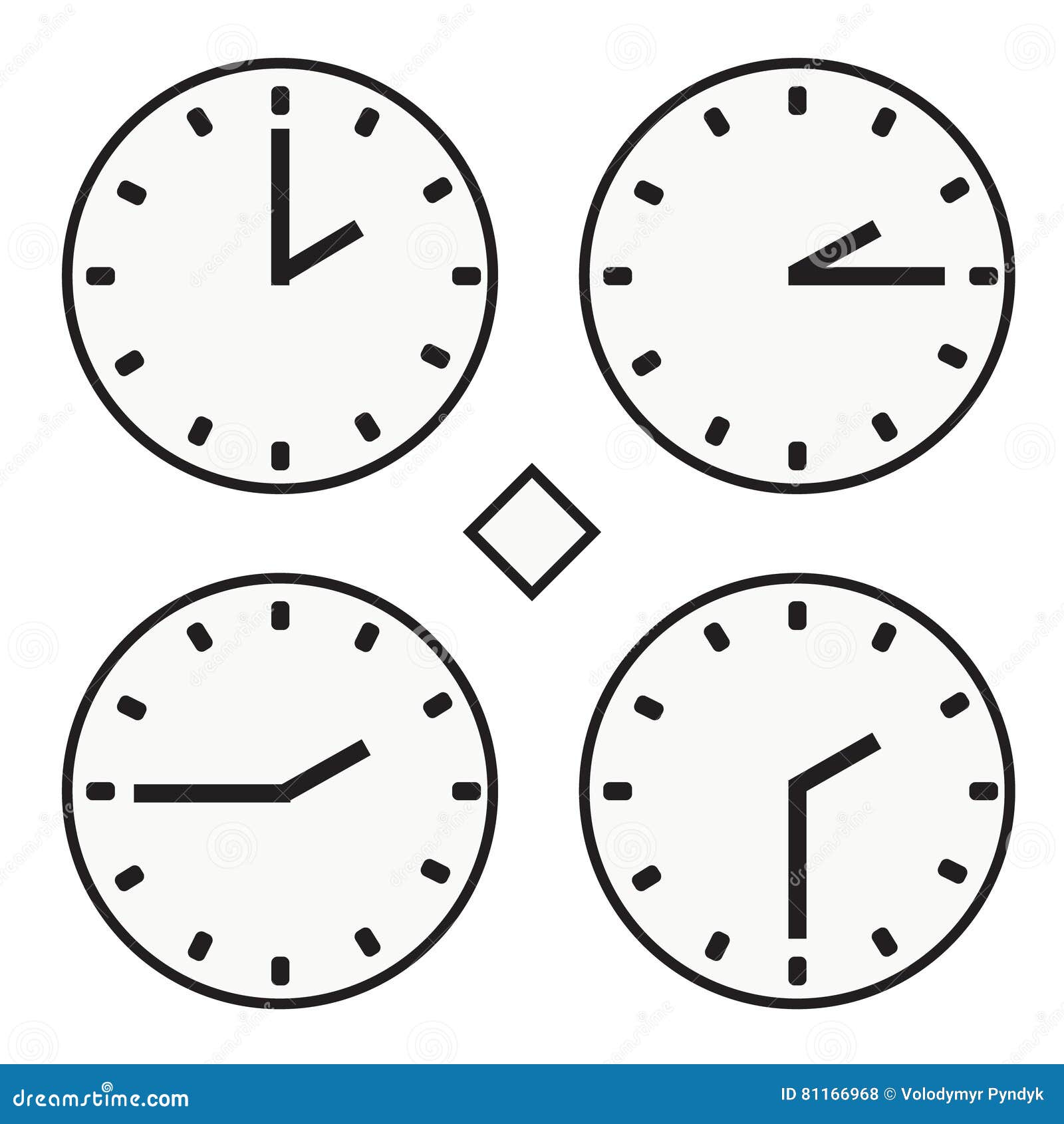 Time Clock Round Watch Hour Two Quoter Half Icon Simple Vector Stock ...
