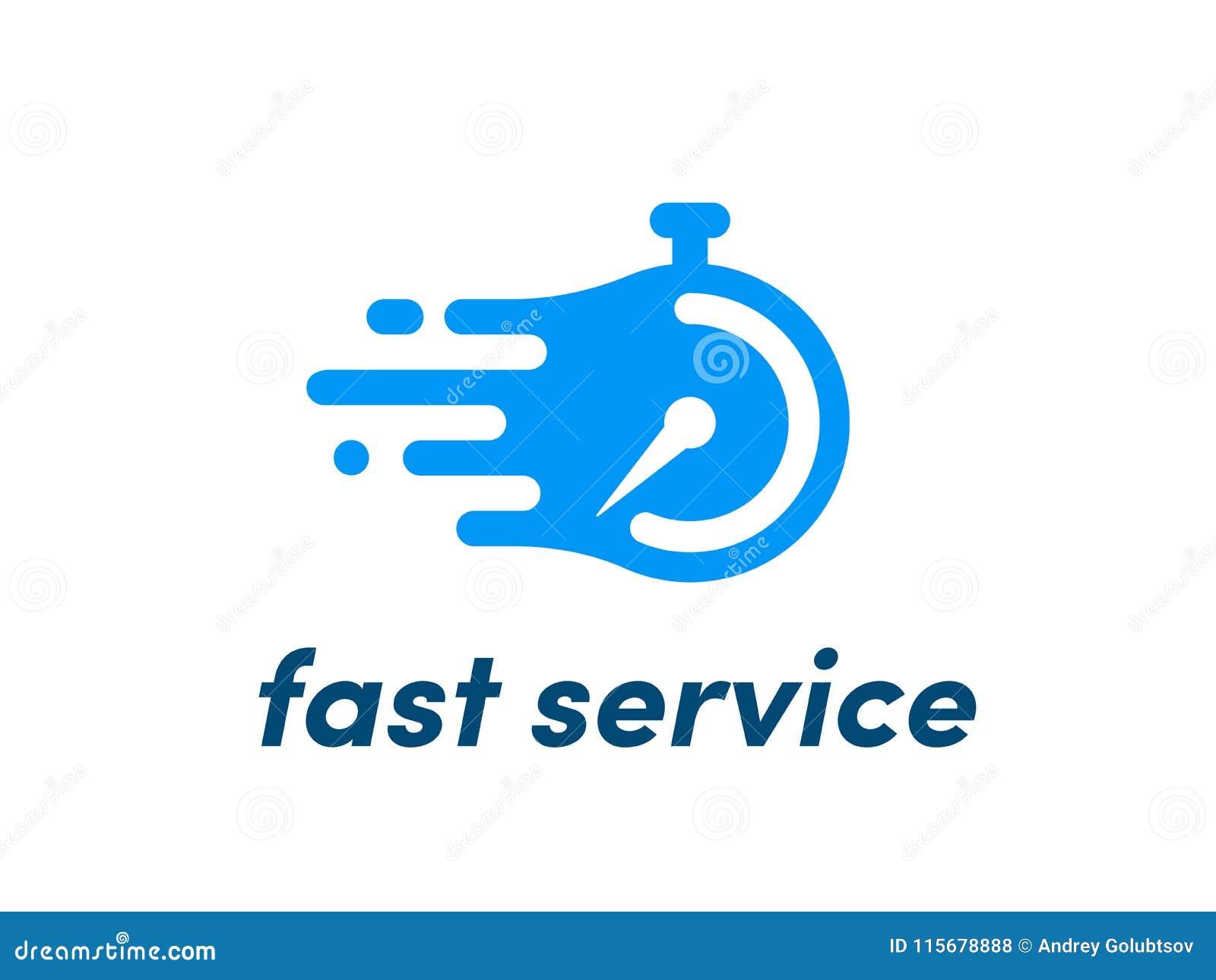 Time Clock Vector Logo Fast Service Stopwatch Stock Vector ...