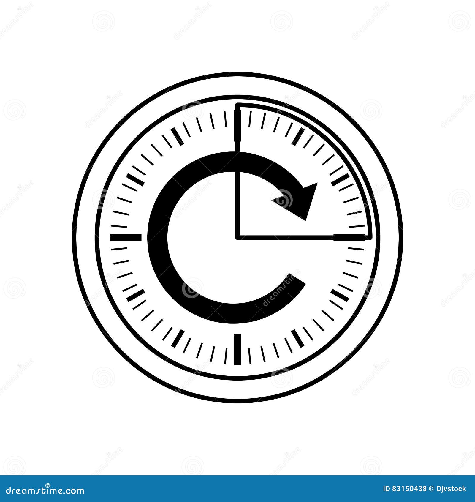Time clock symbol stock illustration. Illustration of hour - 83150438