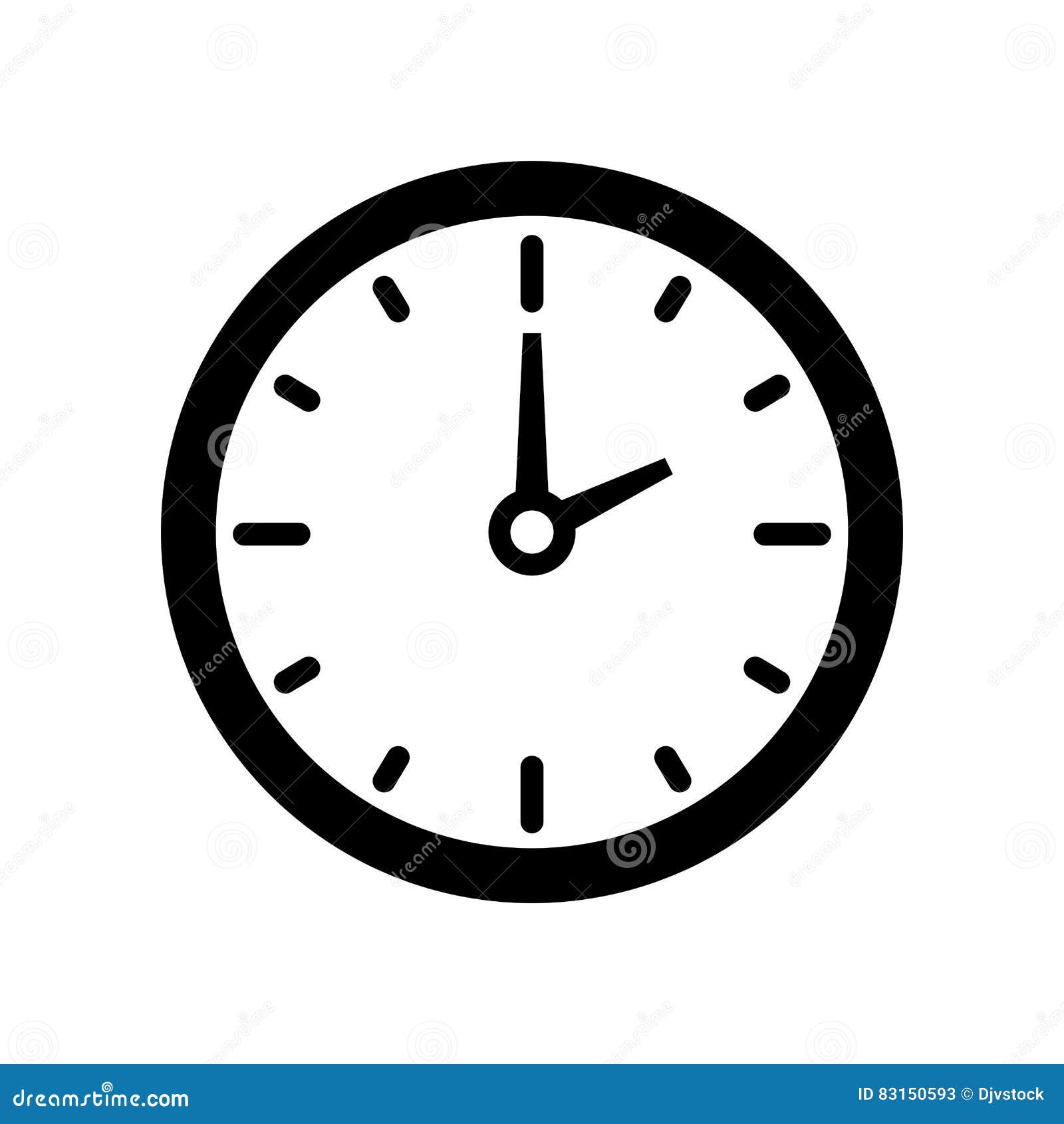 Time clock symbol stock illustration. Illustration of hour - 83150593