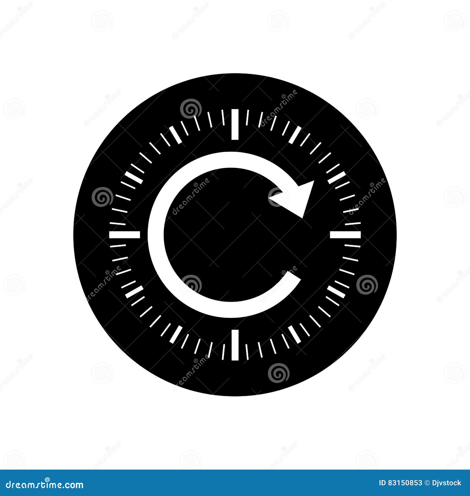 Time clock symbol stock illustration. Illustration of chronometer ...