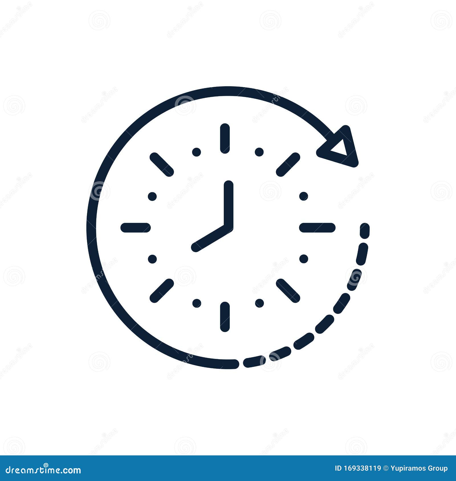 One Hour Arrow Icon Set Vector Illustration | CartoonDealer.com #136605686