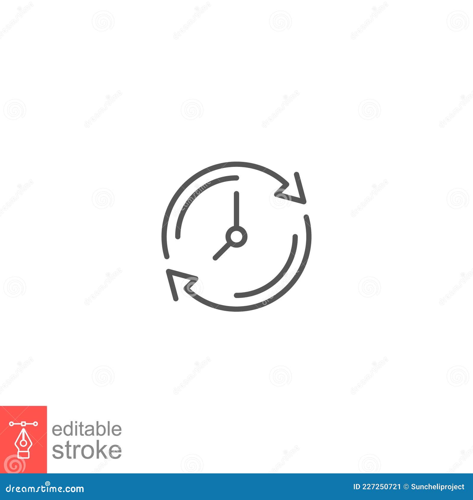 Time Clock Update Refresh Icon. Restore Clock Inside Recycle Arrows or ...