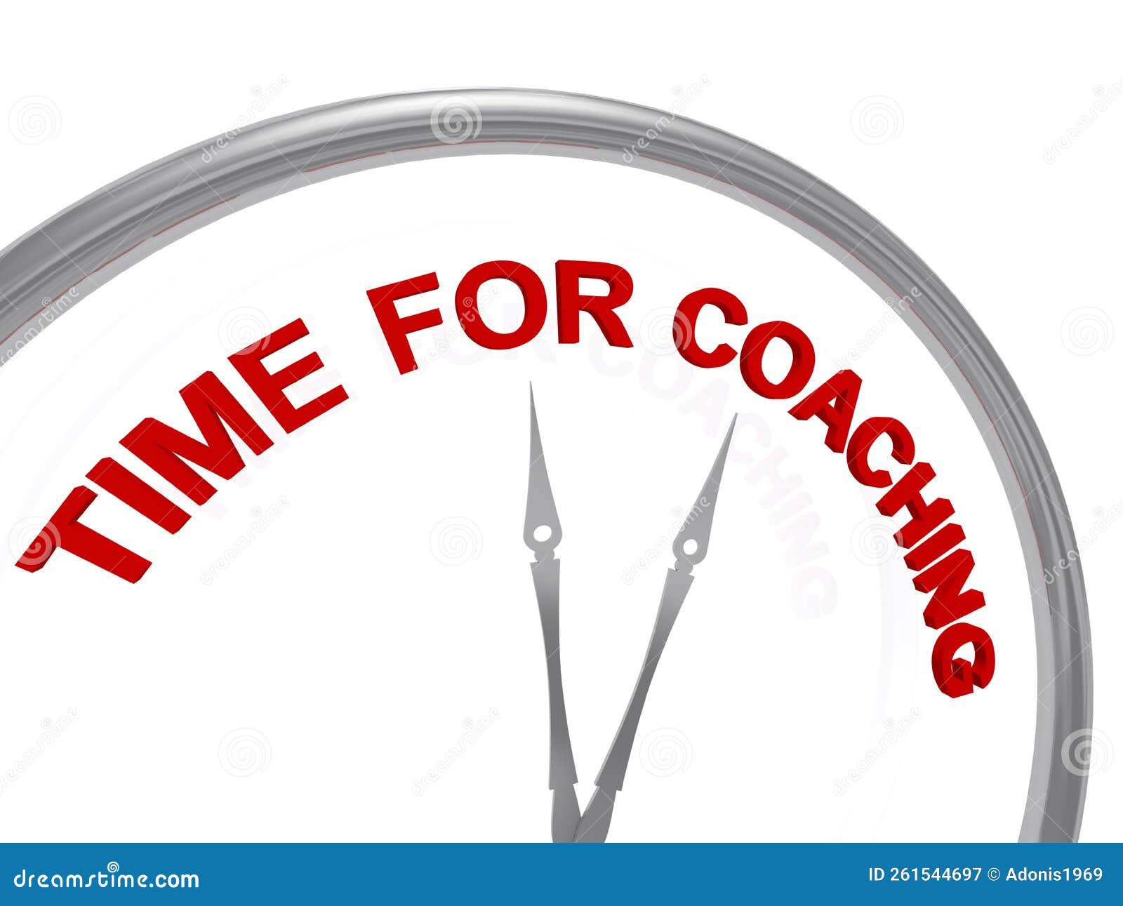 Time for coaching on clock stock illustration. Illustration of coaching ...