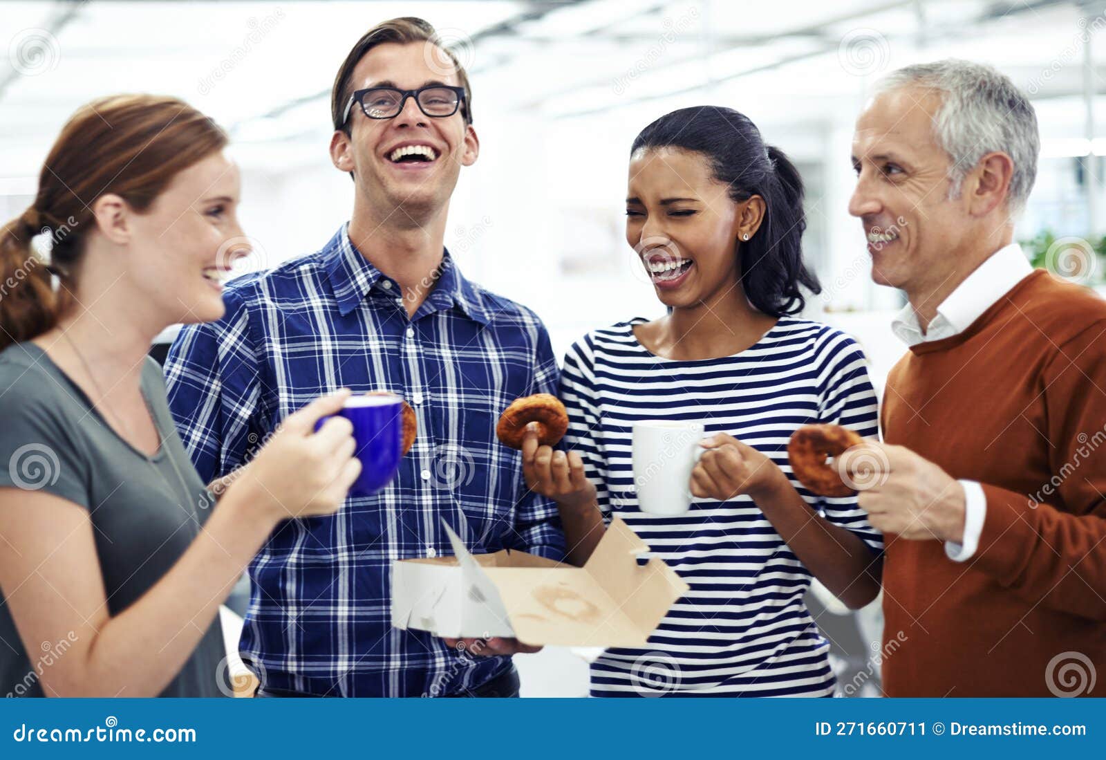 Time for a Coffee Break. a Diverse Group of Business Professionals ...