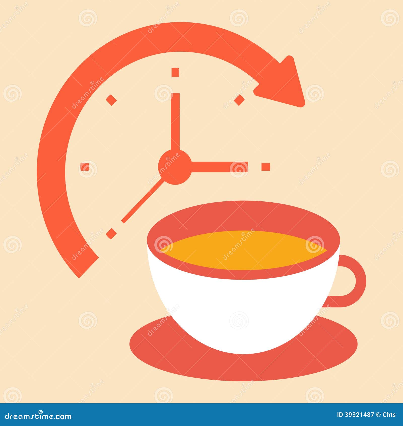 Time for a coffee break stock illustration. Illustration of coffee ...