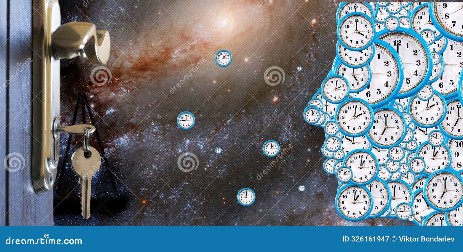 Time Collage: Surreal Clocks Adorning a Wall Stock Image - Image of ...
