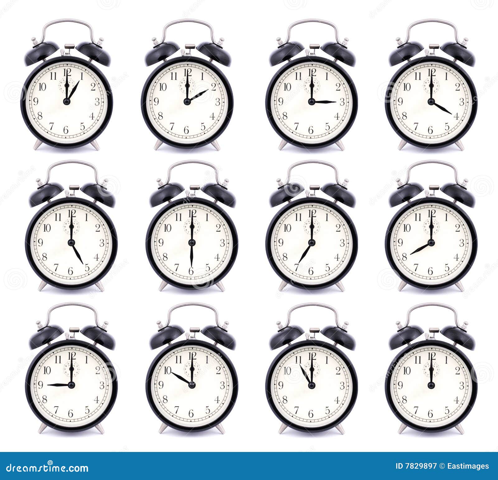 Time Collection of Alarm Clock Stock Image - Image of alert, morning ...