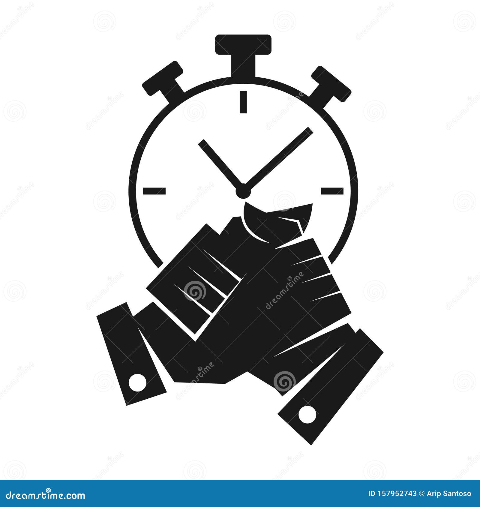 Time Commitment Teamwork Together Black Logo Stock Vector ...