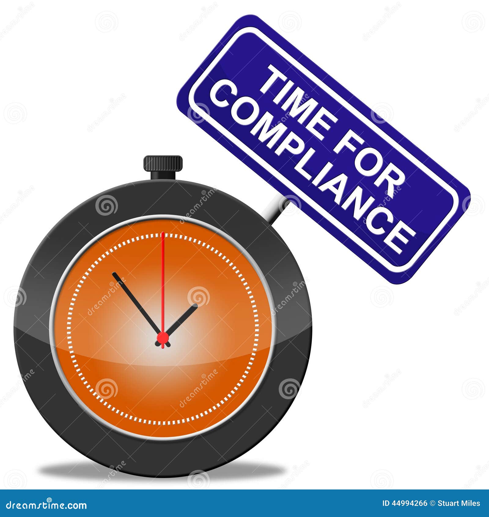 Time for Compliance Means Agree To and Conform Stock Illustration ...